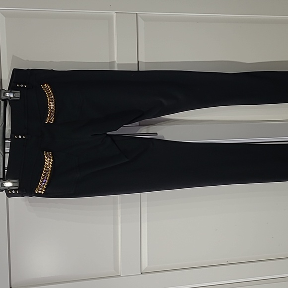 Susan Fixel | Pants & Jumpsuits | Susan Fixel Black Bejeweled Pants ...